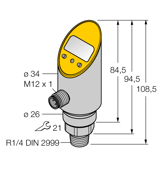 druksensor - Met analoge uitgang en een transistorschakeluitgang pnp/npn